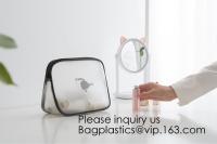 China Eco Friendly PVC Zipper Cosmetic Pouch Clear Toiletry Bag, Stand Up Packaging Zip Lock Cosmetic Bag Pouch, bagease for sale