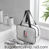 China Travel Transparent Pvc Toilet Cosmetic Bag Clear Make Up Pouch,Waterproof Custom Logo Geometric Black Pouches Cosmetic B for sale