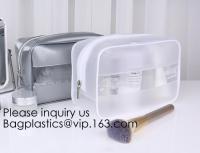 China Wholesale price environmental PVC pouch Dotted Transparent Cosmetic Storage Travel Toiletry Organizer Bags for sale