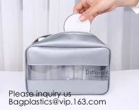 China Wholesale price environmental PVC pouch Dotted Transparent Cosmetic Storage Travel Toiletry Organizer Bags for sale