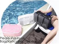 China Eco-friendly Fashion Waterproof Clear PVC Zippered Cosmetic Pouch for Bathroom,Holographic PVC Makeup Cosmetic Bag Laser for sale