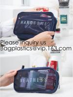 China Men and Women Mesh Cosmetic Pouch Set Toiletry Bags See Through Travel Makeup Organizer,mesh cosmetic pouch nylon cosmet for sale