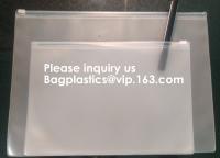 China Waterproof Clear Plastic Zip Lock PVC A5 Document File Zipper Bag,Stationary Pen Pencil Packaging Bags,holder, case,pac for sale