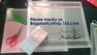 China A4 A5 A6 B5 Transparent Pp Froested File Bag With Zipper,PP Plastic Zip File Bag For Cosmetics Offices Supplies, bagease for sale