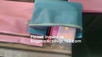 China Custom Logo Size Toiletry Storage File Nylon Mesh Zipper Bag,Document mesh Bag Zip File Bag for Cosmetics Offices Suppli for sale