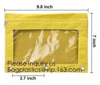 China Stationery products Pencil Pouch Pvc Portable Pencil Case For Students,3 Ring Binder Zippered Pencil Pouches with Clear for sale