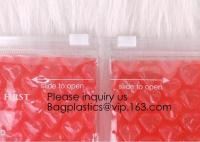 China Cosmetic Packing Laser PVC Make Up Bag With Zipper Top Heart-Shaped Air Bubble Packaging Bag, bagease, bagplastics for sale