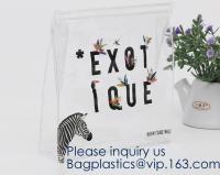 China Clear Eva Pvc Bag With Zipper Swimwear Packaging Bag,Holographic Trendy Cosmetic Pvc Bag Portable Travel Makeup Bag for sale