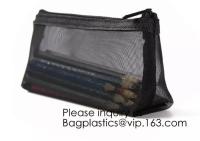 China Multipurpose Nylon Mesh Cosmetic Bag Makeup Travel Cases Pencil Case Travel Organizers,Pouch for Offices Travel Accessor for sale