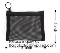 China Multipurpose Nylon Mesh Cosmetic Bag Makeup Travel Cases Pencil Case Travel Organizers,Pouch for Offices Travel Accessor for sale