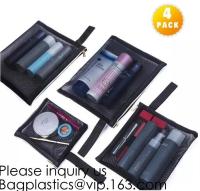 China Zipper Mesh Bags, Pack of 4 (S/M/L & Pencil Pouch), Beauty Makeup Cosmetic Accessories Organizer, Travel Toiletry Kit Se for sale