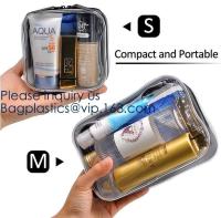 China Holographic Makeup Bag, Metallic color Fashion Cosmetic Travel Bag Large Toiletry Bag Makeup Organizer for Women, Purple for sale