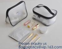 China Clear Toiletry Makeup Bag, Travel Case, Cosmetic Organizer PVC Plastic w/Handle,Travel Organizer for Women & Man, Polyes for sale