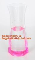 China Square Plastic Vase,Plastic Flower Vases, transparent PVC bag, vase pouch, stand up vase, plastic vase, floral bags pack for sale