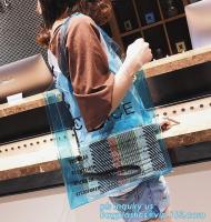 China top pvc handle bag, Beach Tote waterpoof Bag Pvc Handle Bags, biodegradable PVC shopping bags die cut handle bag with lo for sale