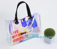 China custom pvc handle bag,pvc gift bag, packaging packing handle bag with button close, vinyl clear pvc tote bags, Reusable for sale