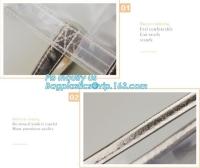 China promotional clear pvc cosmetic bags handle zipper for sale, eco soft loop die cut pvc clear handle plastic shopping bags for sale