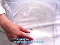 China Eco-friendly Practical Waterproof Transparent Zipper Hand Bag PVC Cosmetic Clutch Bag For Gift Promotion, purse, wallet for sale