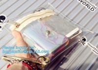 China luxury PVC material clutch bag for women, Fashion Waterproof Vinyl PVC Shopping Bag, pvc lady clutch bag with high metal for sale