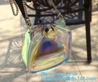 China fashion ladies college girl summer beach jelly clear PVC handbag shoulder chain bag, Fashion Women PVC Transparent Tote for sale