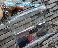 China single chain fashion bags ladies handbags pvc cross-body bags shoulder bags, Waterproof Transparent Beach PVC Shoulder B for sale