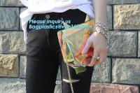 China handle bag with long shoulder strap waterproof clear pvc tote bag, Handbag Women Big Custom Shoulder Bag, handle shoulde for sale