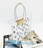 China clear pvc bag ring handle handbag teenager handbag, PVC Jelly Tote bag Candy handbag, beach handbag, handle carrier, bag for sale