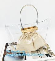 China clear pvc bag ring handle handbag teenager handbag, PVC Jelly Tote bag Candy handbag, beach handbag, handle carrier, bag for sale