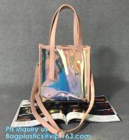 China single shoulder pvc women's bag, girls shoulder long strip bag, Summer Detachable Women Transparent PVC Handbag Shoulder for sale