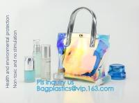 China Tote Bags for Shoulder Clear Purse PVC Transparent Handbags, laser pvc shopping bag fashion transparent PVC tote handbag for sale
