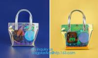 China Tote Bags for Shoulder Clear Purse PVC Transparent Handbags, laser pvc shopping bag fashion transparent PVC tote handbag for sale