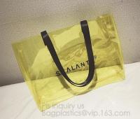 China pvc transparent zipper bikini cosmetic bag, tote lady waterproof PVC swimming transparent beach bag, beach bag swimming for sale