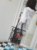 China Fruit Clear Shoulder Bag Tote Beach Gym Summer, Motobike Printed Transparent PVC Beach Bag, pineapple printing summer be for sale