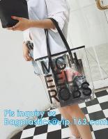 China Fruit Clear Shoulder Bag Tote Beach Gym Summer, Motobike Printed Transparent PVC Beach Bag, pineapple printing summer be for sale