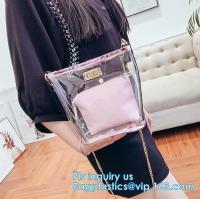 China reusable shopping Pvc Vinyl Plastic Beach Bag Large Shopper Shoulder Bag, 600D pvc coated handling promotion shopping ba for sale