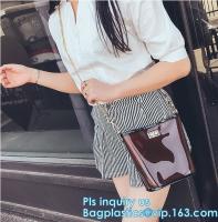 China Promo custom clear pvc shopping bag, Vinyl Coating Handbags with Logo, shopping bag with custom hand made printing, hand for sale