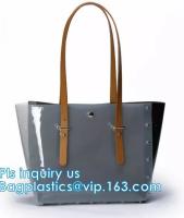 China PVC Shopping Bag Security Work Tote Shoulder Bag Womens Handbag, pvc transparent women summer handbag, tote shopper bags for sale