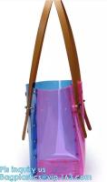 China Leisure PVC Purple Handbag For Ladies, Promotional Handbags, Summer Beach Bag PVC Clear Transparent Handbag Women Should for sale