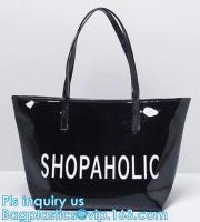 China Fashion woman full print pvc private label handbag manufacturer, PVC Transparent Handbag Women bag, student pack swimmin for sale
