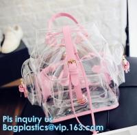 China backpack wholesale with padded straps, Promotional Transparent PVC School Backpack with Customized Logo Clear Children B for sale