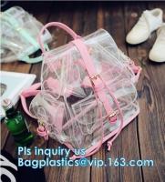 China backpack wholesale with padded straps, Promotional Transparent PVC School Backpack with Customized Logo Clear Children B for sale