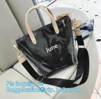 China pvc shoulder bag transparent holographic handbag, handbag and shoulder ladies sling bag, jelly fashion pvc lady handbag for sale