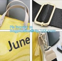 China pvc shoulder bag transparent holographic handbag, handbag and shoulder ladies sling bag, jelly fashion pvc lady handbag for sale