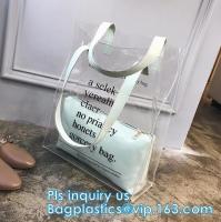 China Toiletry Cosmetic Pvc Handle Bag, pvc bag withTube handle custom popular pvc bag wholesale, Waterproof Transparent Cosme for sale