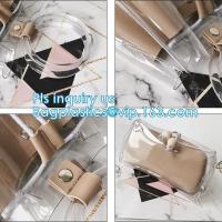 China EVA pvc lady packing handbag, Online shop china fashion transparent PVC ladies handbag, holographic handbag, Cosmetic Tr for sale