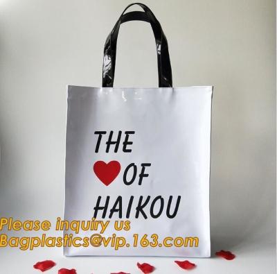 China Plastic Bag OEM Custom PVC Loop Handle Image Printed Plastic Shopping Bag,Promotional Clear Waterproof Plastic Cosmetic for sale