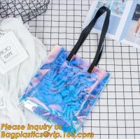 China pvc bag with handle folding tote bag pvc swimsuit bag,Clear Vinyl Bags With Handles Clear Makeup Set PVC Zipper Bag for sale
