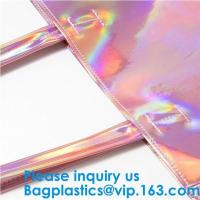 China Promotional Custom Waterproof Transparent Pvc Beach Bag Sets Shopping Online Women Hand Bag for sale