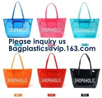 China Waterproof Beach Pvc Bag Summer Beach Bag, China Suppliers Transparent PVC Women Bags Tote Beach Handbags for sale