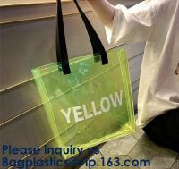 China Iridescent bag Hologram Holographic Handbag waterproof shoulder bag,Hologram zipper pvc cosmetic bag for sale